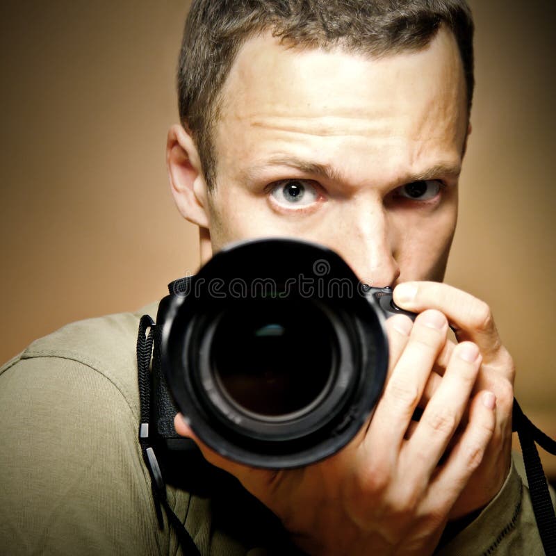 Photographer with camera stock image. Image of camera - 25218015