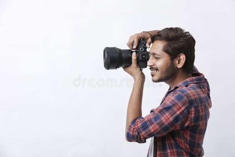 Photographer with Camera stock photo. Image of click - 95978226