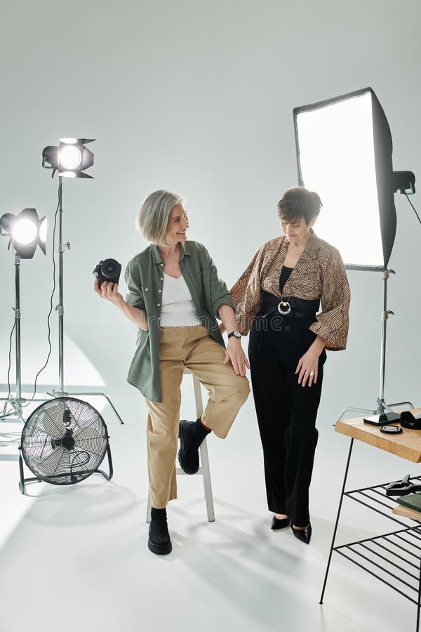 A Photographer Captures a Model in Stock Image - Image of love, beauty ...