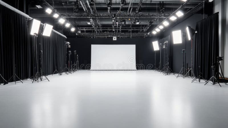 A Photographer Captures a Model in a Studio Setup with Dramatic ...