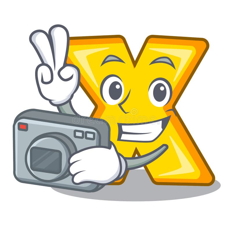 Photographer Cartoon Multiply Sign for Calculate Math Stock Vector ...