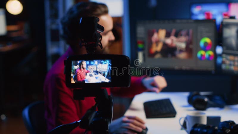 Photographer Content Creator Using Camera To Record Basic Photography ...