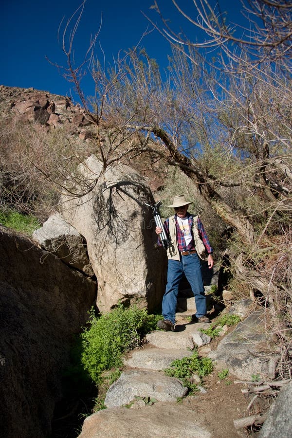 Desert Trail Hike stock photo. Image of healthy, rocks - 47870790