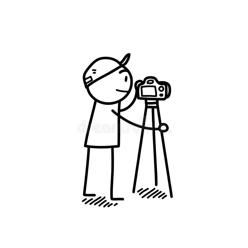 Photographer Doodle stock vector. Illustration of visual - 93254303