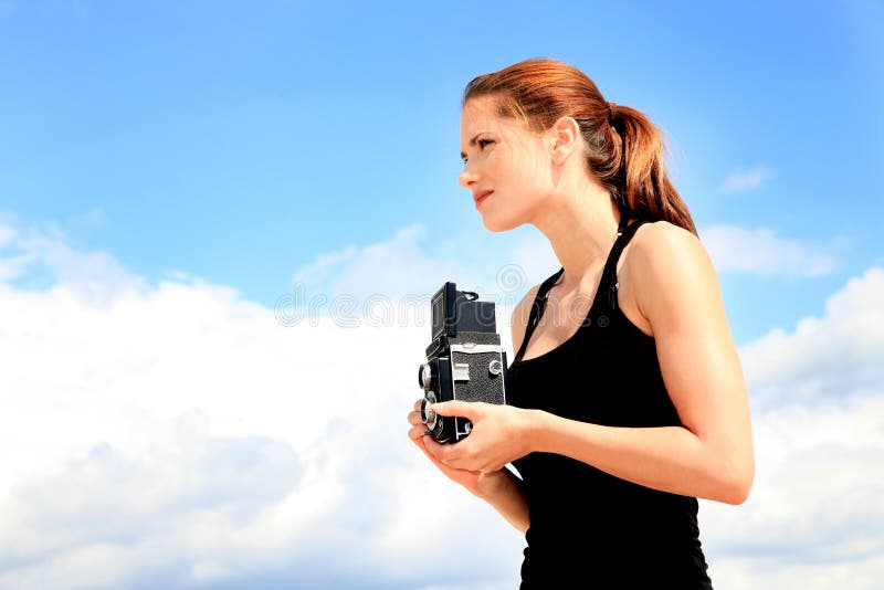 Photographer girl stock image. Image of girls, photographer - 27723745