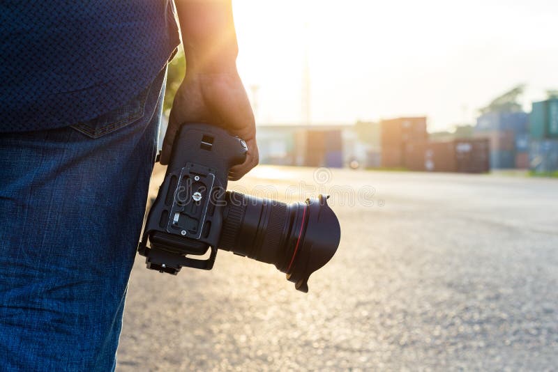 Photographer, Hand Hold Camera Stock Photo - Image of europe ...
