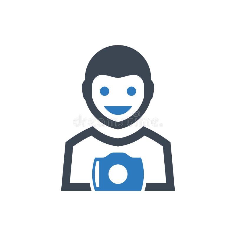 Photographer Icon. Simple Vector Graphics Stock Vector - Illustration ...