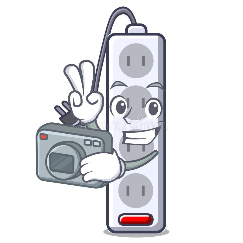 Photographer Isolated Power Strip with the Mascot Stock Vector ...