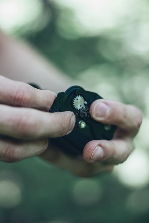 Photographer Loading Medium Format Film into the Film Back Stock Photo ...