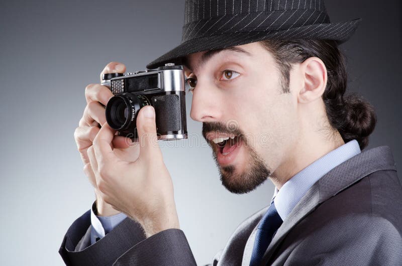 Photographer Man with Camera Stock Photo - Image of photographing ...