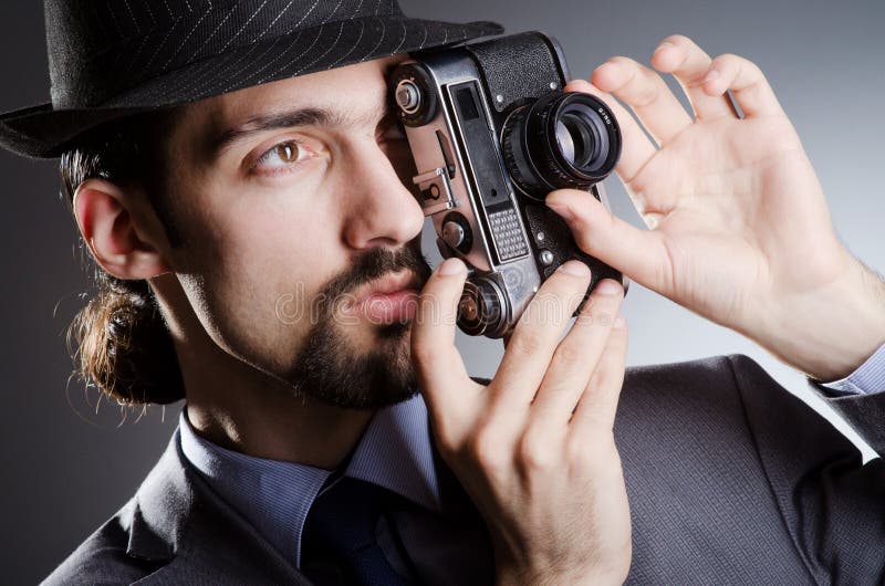 Photographer Man with Camera Stock Photo - Image of photographing ...