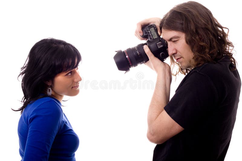 Photographer and model stock photo. Image of entertainment - 8666668