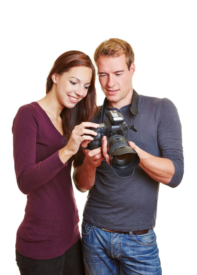 Photographer and Model Looking at Stock Image - Image of learn, model ...
