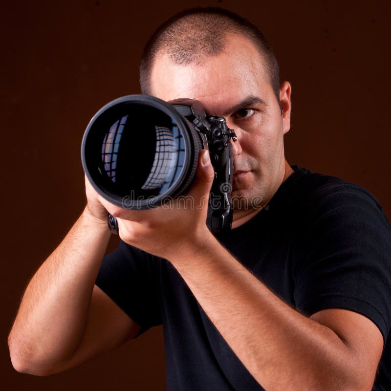 Photographer portrait stock image. Image of isolated - 27904083