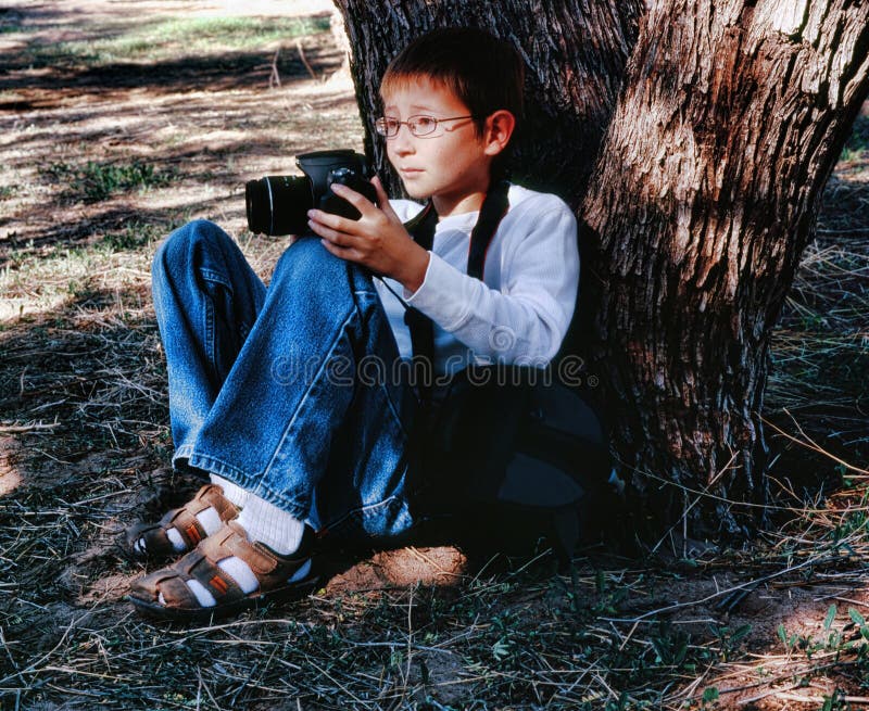 Photographer at Rest stock image. Image of blond, imaging - 17064559