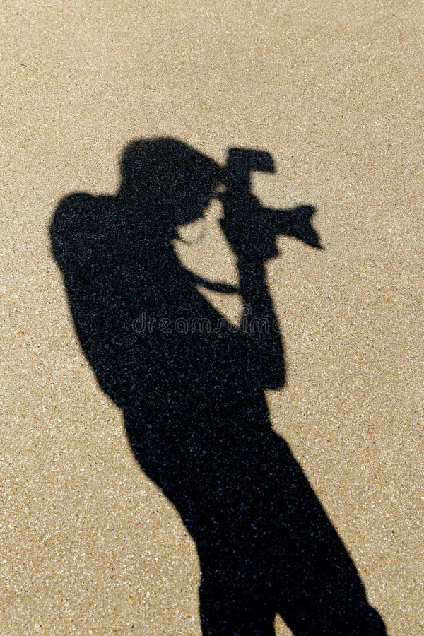 Photographer Shadow on Ground Floor Stock Photo - Image of brick ...