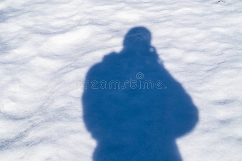 Photographer Shadow on the Snow Stock Photo - Image of snow, nature ...