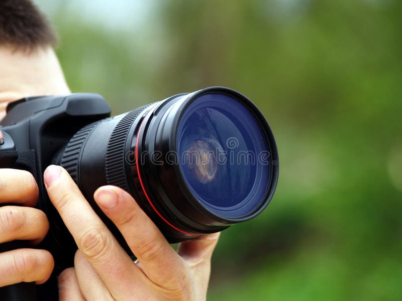 Photographer shots stock image. Image of operator, paparazzi - 7874975