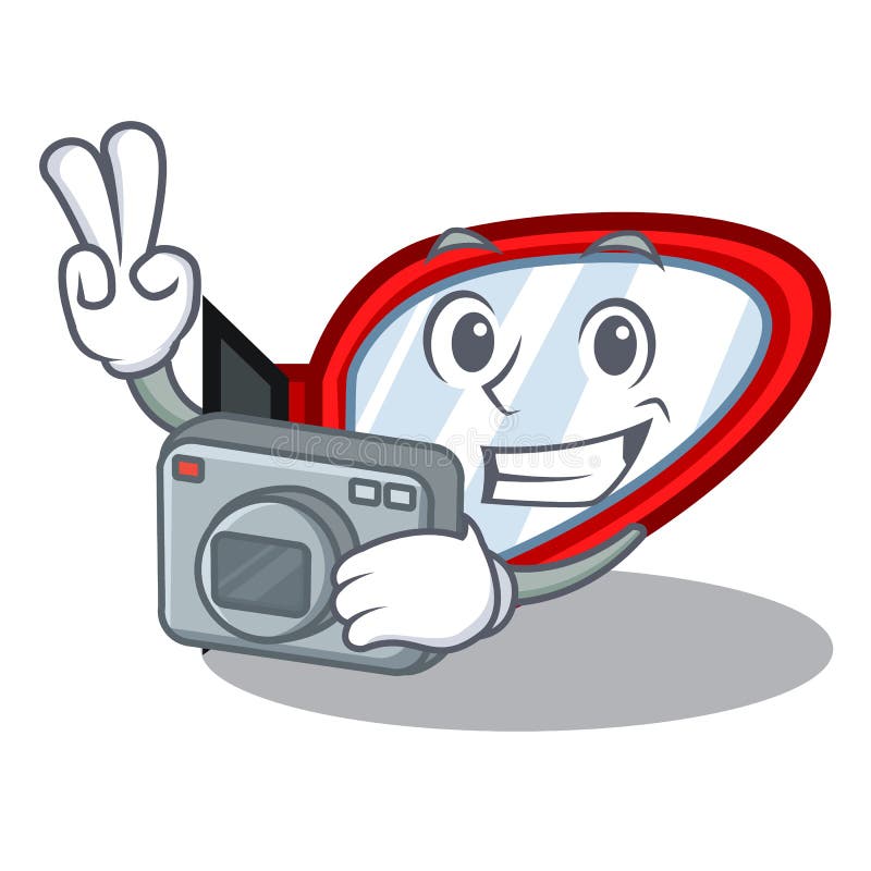 Photographer Side Mirror in a Cartoon Box Stock Vector - Illustration ...