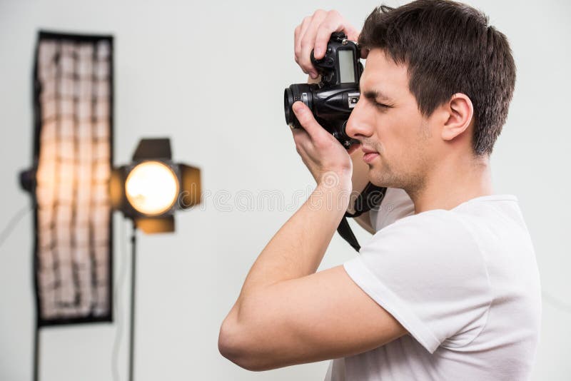 Photographer stock photo. Image of female, camera, person - 50436680
