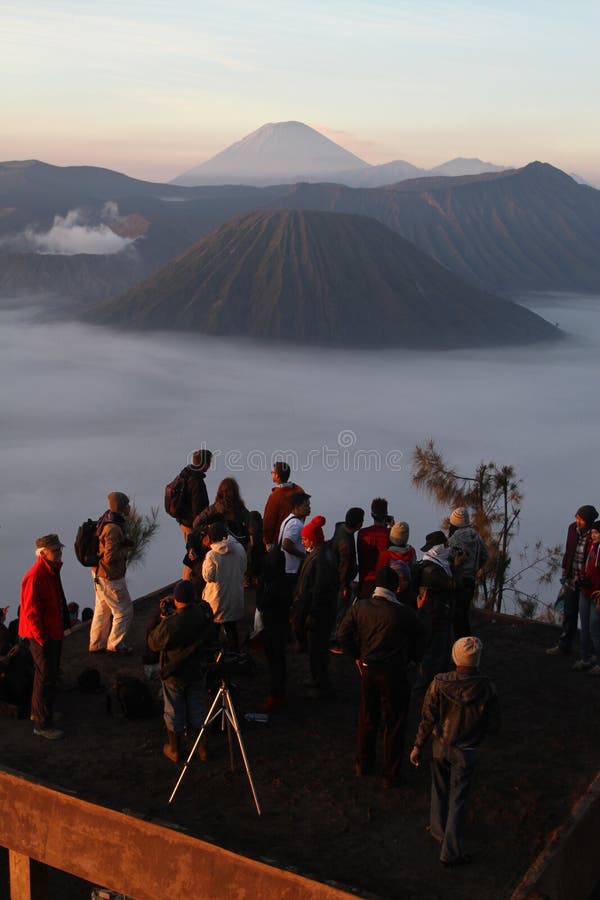 Photographer Taking Picture of Mount Bromo Editorial Photo - Image of ...