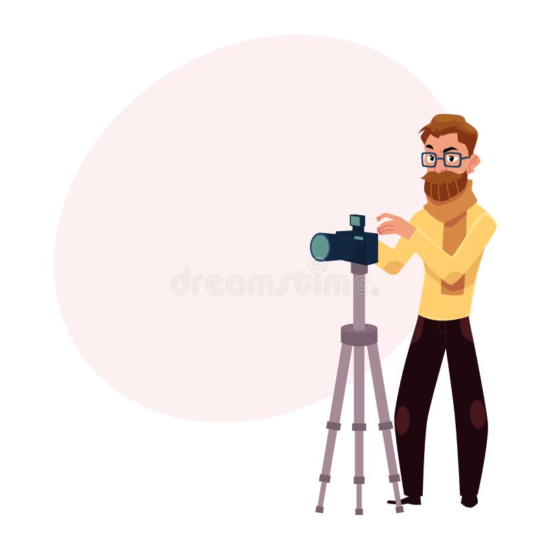 Photographer Taking Pictures, Shooting in Studio, Digital Camera and ...