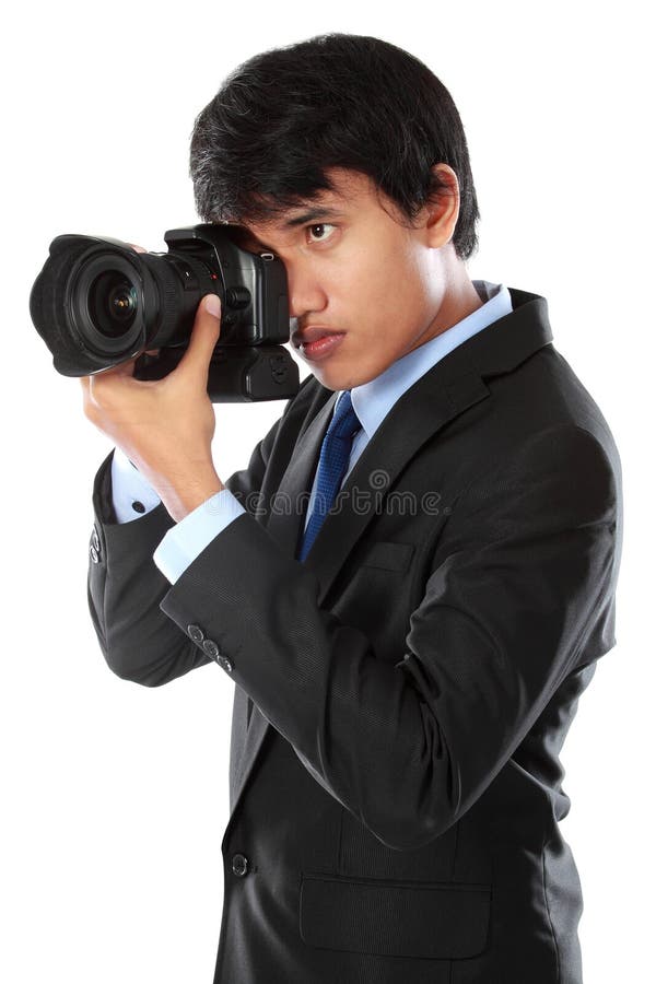 Photographer Using Dslr Camera Stock Photo - Image of hobby ...