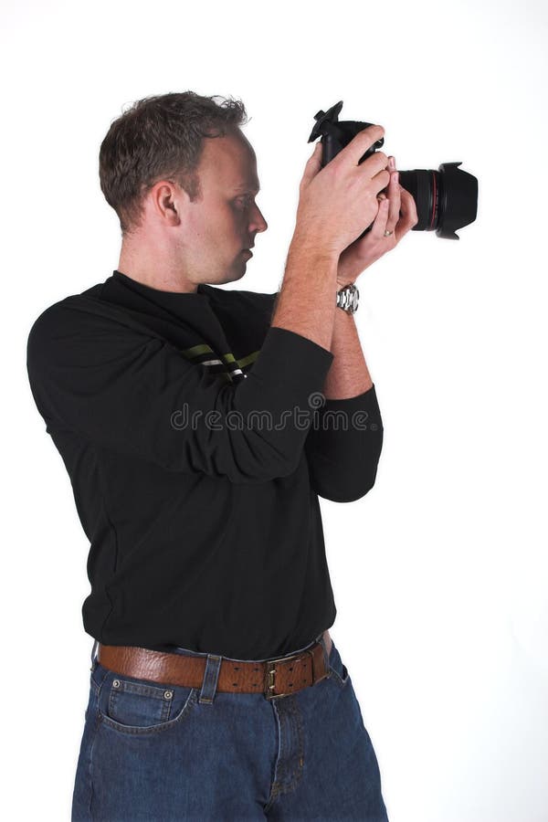 Photographer at work stock image. Image of intense, focus - 552943