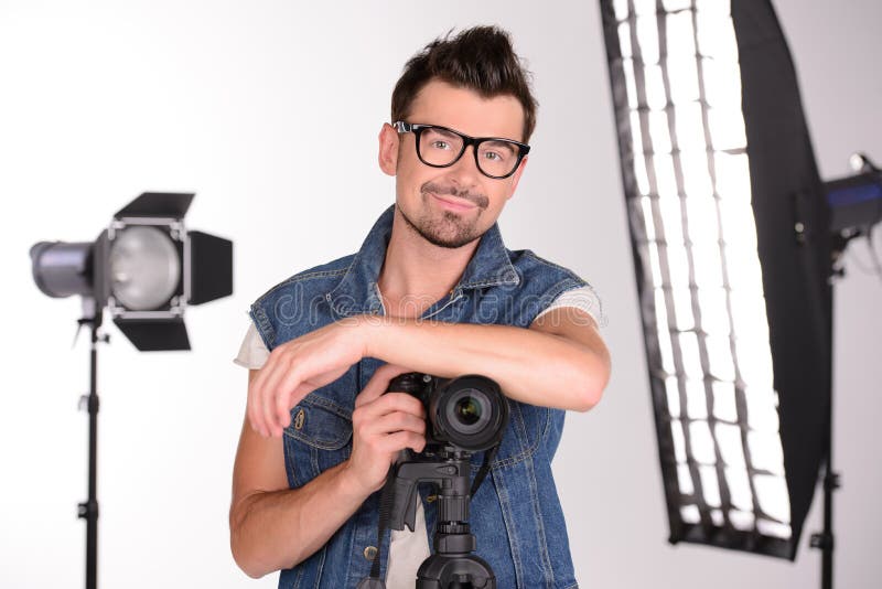 Photographer at Work stock image. Image of professional - 42668235