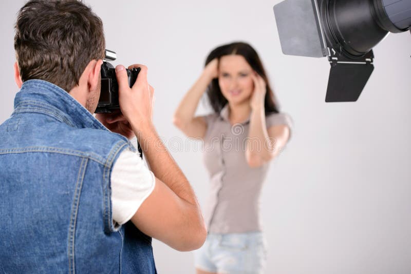Photographer at Work stock image. Image of equipment - 42668475