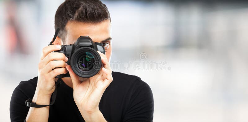 Photographer at work stock photo. Image of wide, blurred - 47450200