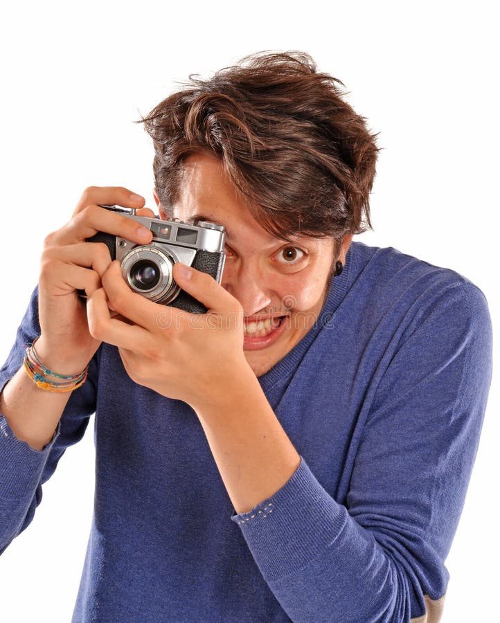 Photographer stock image. Image of emotion, taking, funny - 49831905