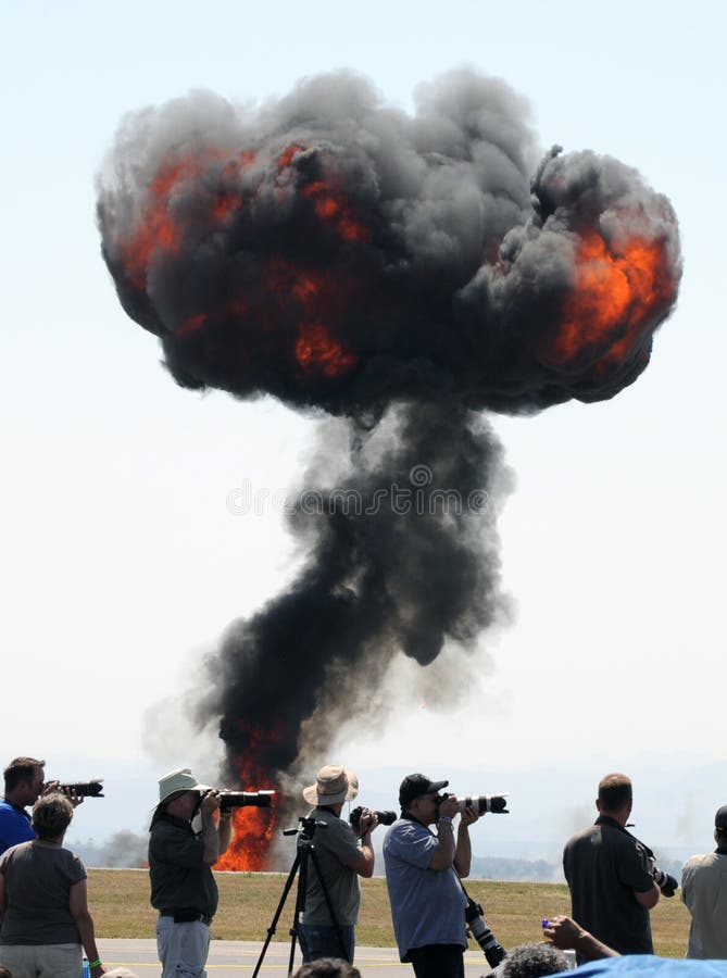 Photographers and an Explosion Editorial Photo - Image of pyro ...