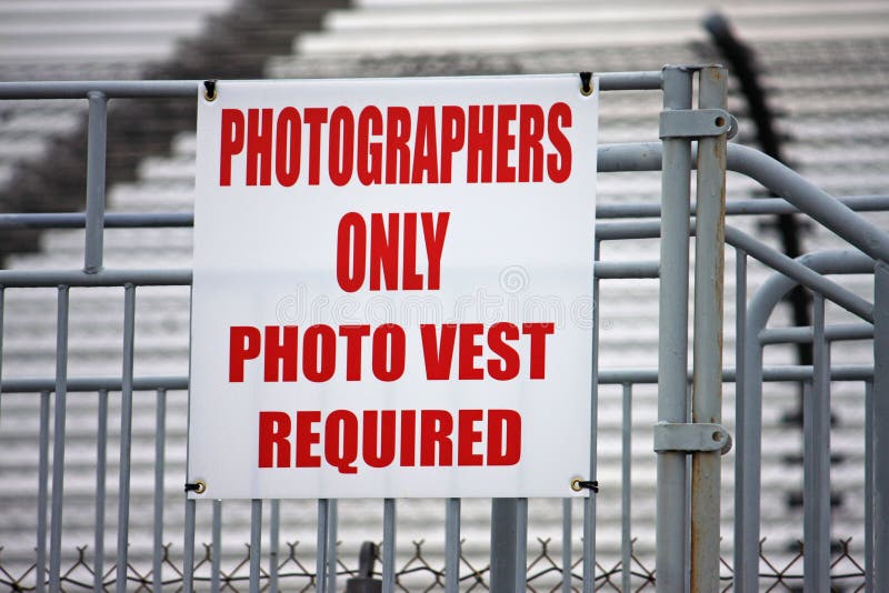 Photographers sign stock photo. Image of identification - 29909800