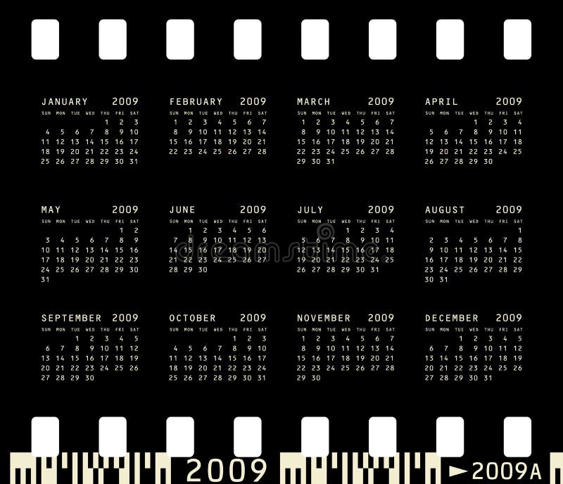 Photographic Calendar for 2009 Stock Vector - Illustration of journal ...