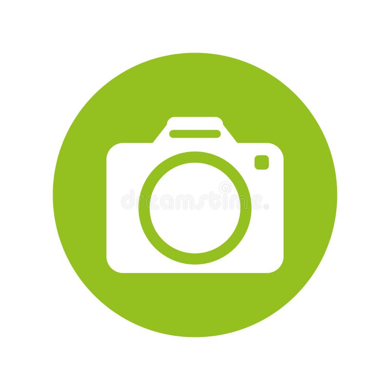 Photographic Camera Button Thumbnail Icon Image Stock Illustration ...