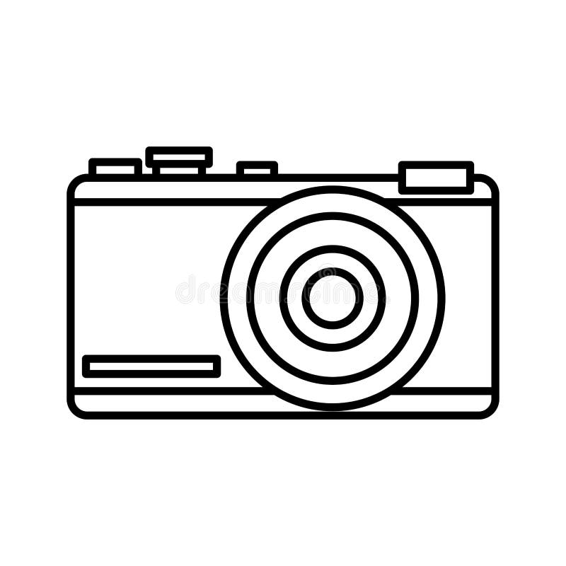 Photographic Camera with Flash Icon Stock Illustration - Illustration ...