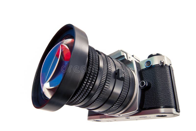 Photographic Camera with a Wide Angle Lens. Stock Photo - Image of film ...
