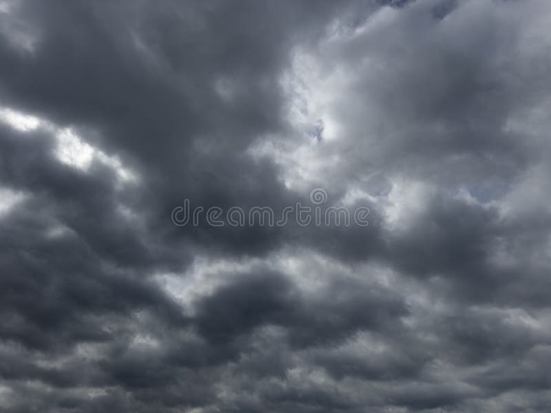 Photographic Documentation of a Dark Cloudy Sky Threatening Stock Image ...