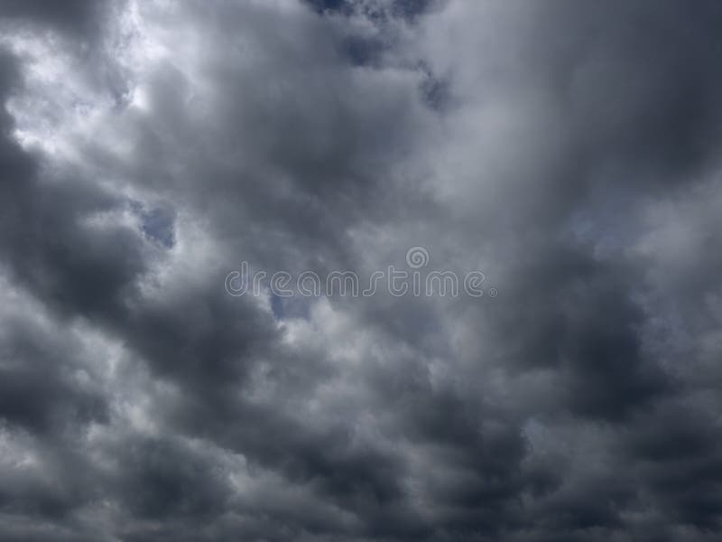 Photographic Documentation of a Dark Cloudy Sky Threatening Stock Photo ...