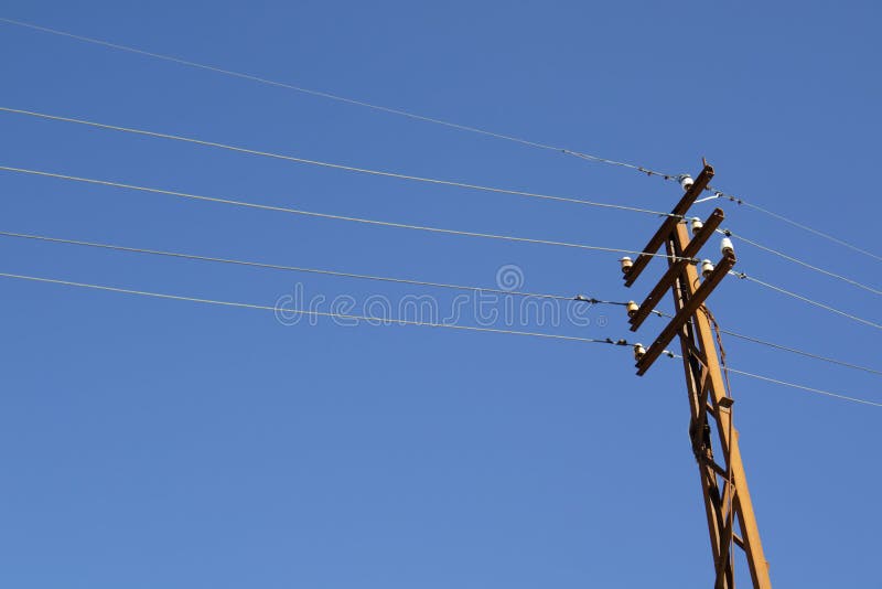 Photographic Documentation of an Old Power Line Stock Photo - Image of ...
