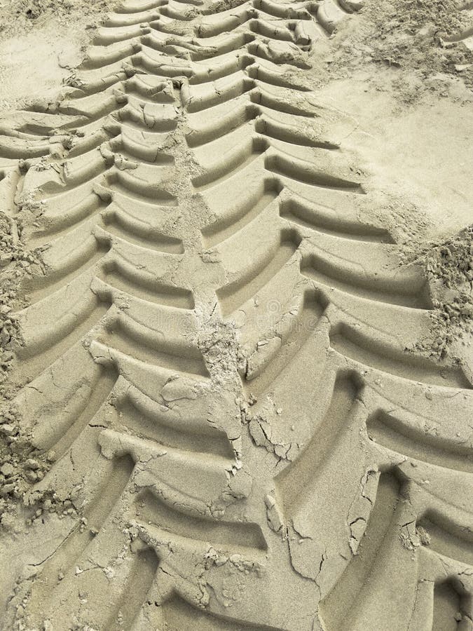Photographic Documentation of Tire Footprint in Sand Stock Image ...