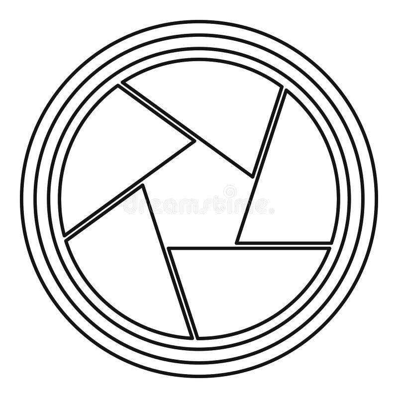 Photographic Lens Icon, Outline Style Stock Vector - Illustration of ...