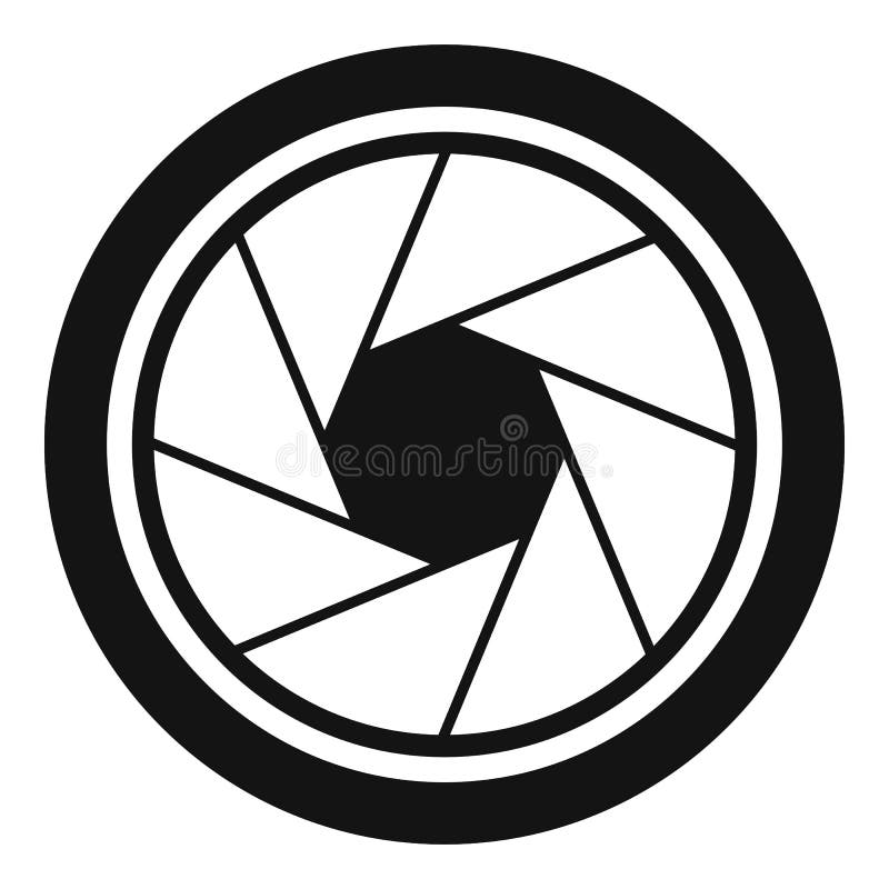 Photographic Objective Icon, Simple Style Stock Vector - Illustration ...