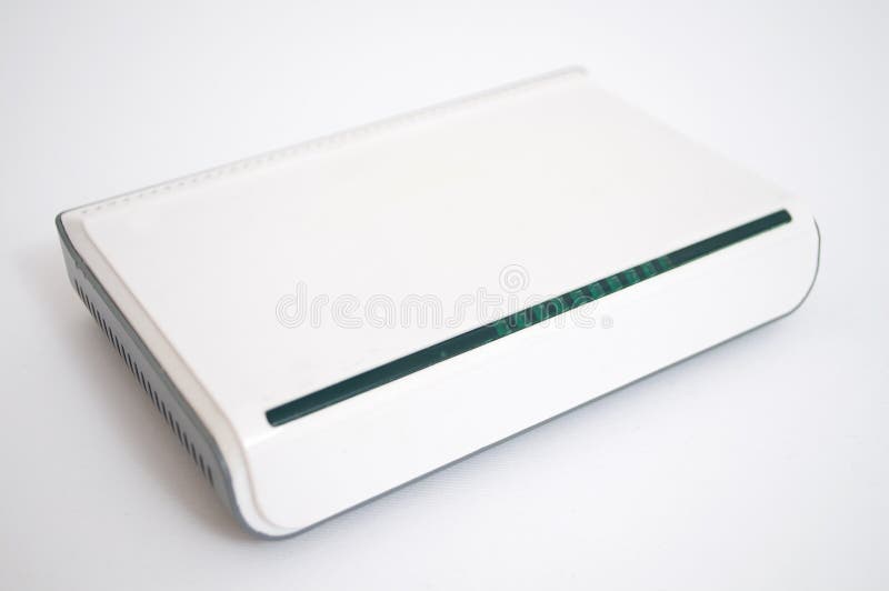Gray Modem on a White Background Stock Photo - Image of electricity ...