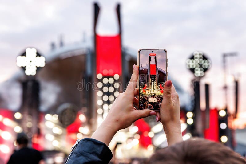 Photographing the Stage with a Smartphone Camera Stock Photo - Image of ... Photographing the Stage with a Smartphone Camera Stock Photo - Image of ...