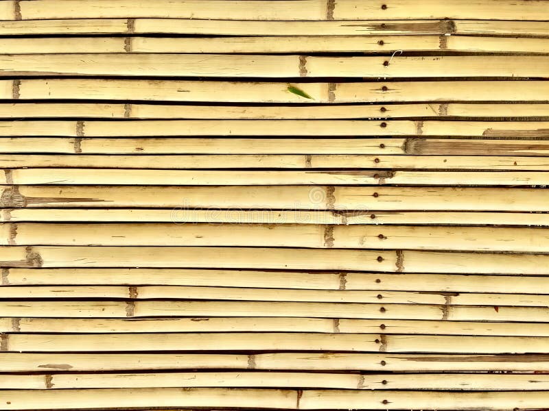 A Photography of a Bamboo Wall with a Single Leaf on it, Window Shade ...