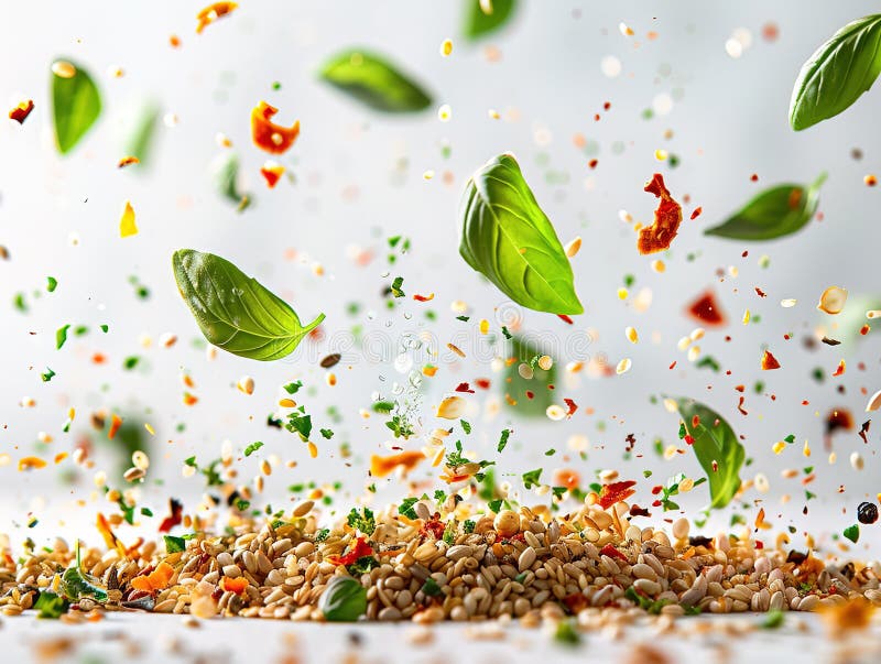 Photography of BASIL SEEDS Falling from the Sky, Hyperpop Colour Scheme ...