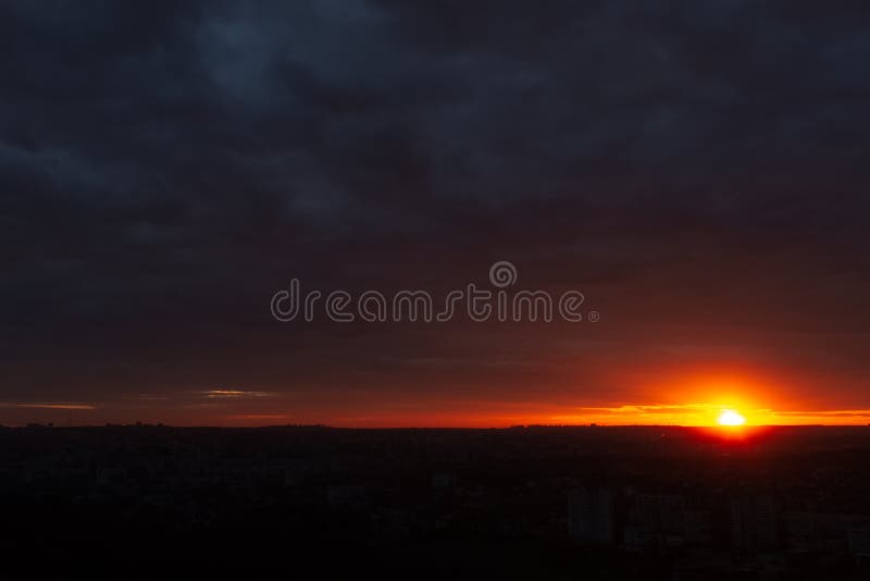 Photography of Beautiful Landscape Sunset View, from the Window. Stock ...