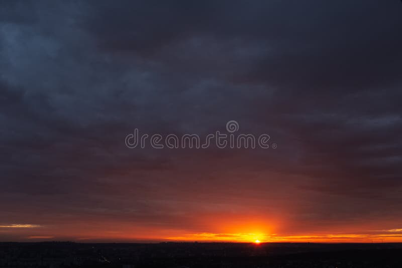 Photography of Beautiful Landscape Sunset View, from the Window. Stock ...
